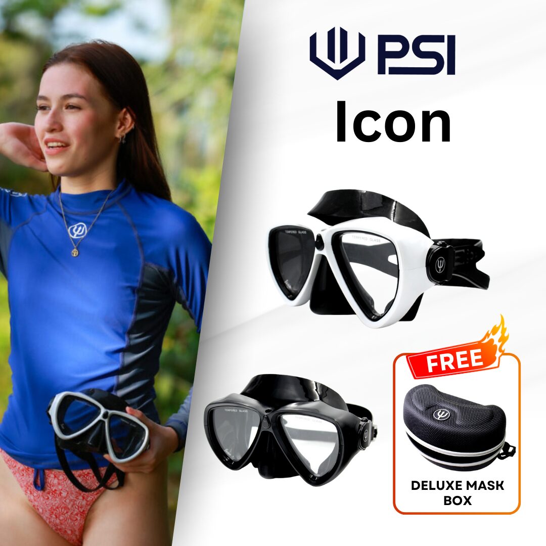 PSI Icon Mask | HD Scuba Mask with Prescription Lens Fit | Aquamaster