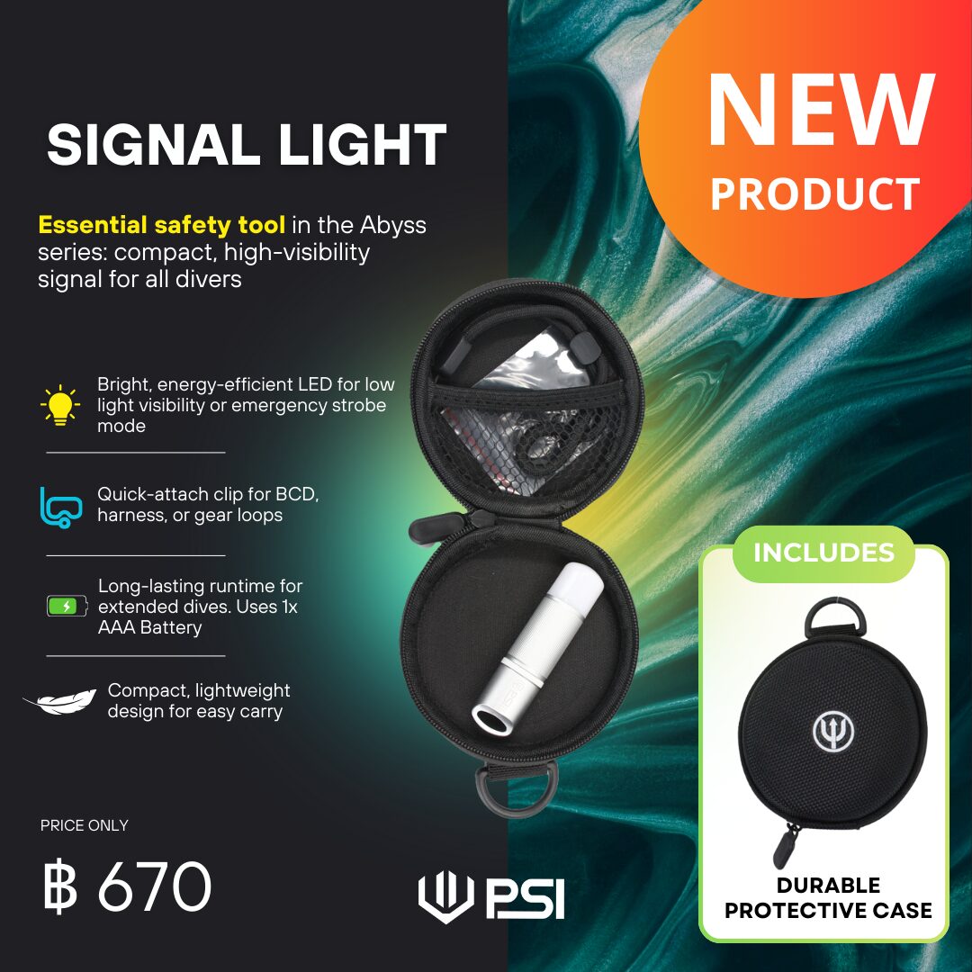 PSI Abyss Signal Light | Reliable Emergency for Night Dives | Aquamaster